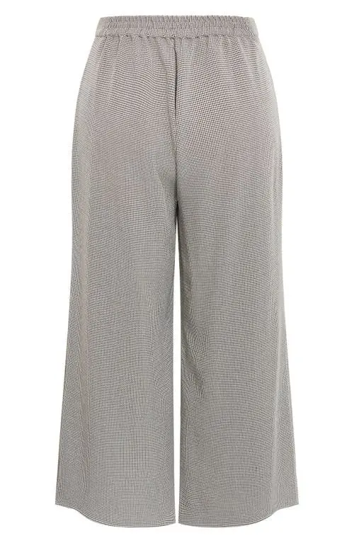 City Chic Hailey Houndstooth Wide Leg Pants