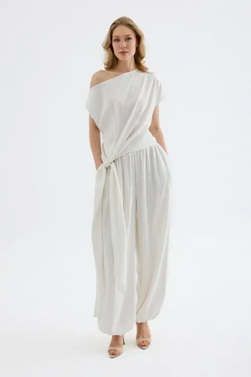 MONLICIA Velora Draped Viscose Balloon Pants