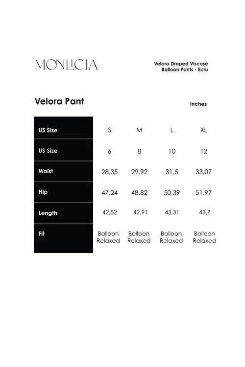 MONLICIA Velora Draped Viscose Balloon Pants