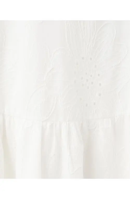 Mango Embroidered Cotton Halter Dress