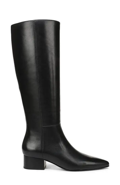 Vince Adan Tall Leather Boot - Black Leather