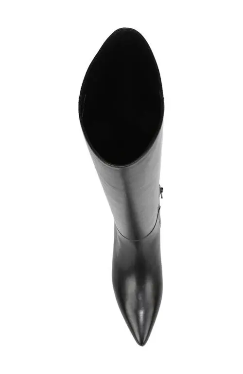Vince Adan Tall Leather Boot - Black Leather