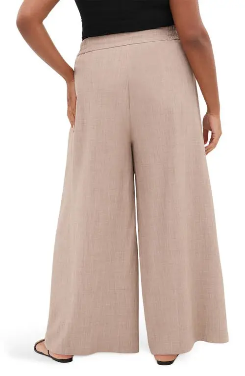 City Chic Luci Pleated Wide Leg Pants