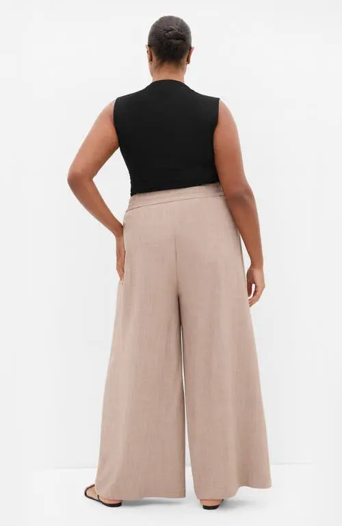 City Chic Luci Pleated Wide Leg Pants