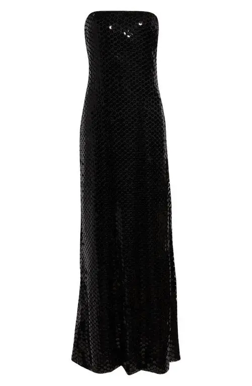 Ramy Brook Angel Strapless Sequin Column Gown