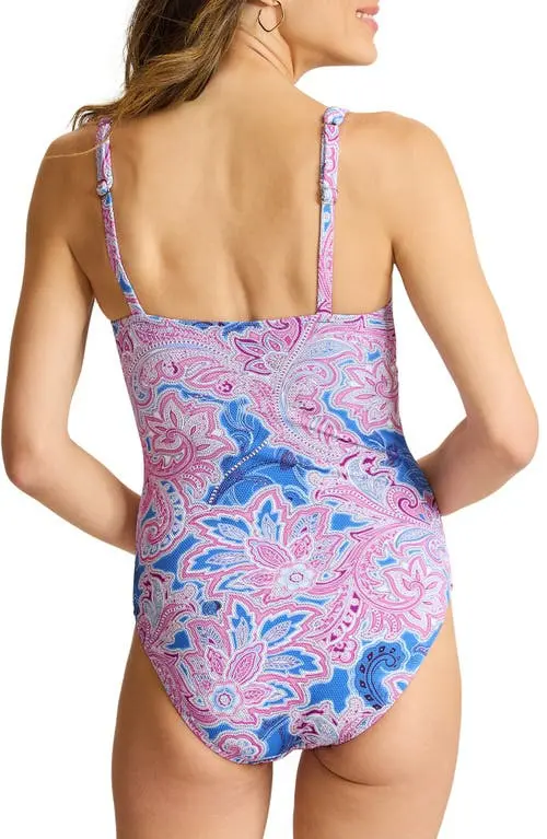 Tommy Bahama Island Cays Square Neck One-piece Swimsuit