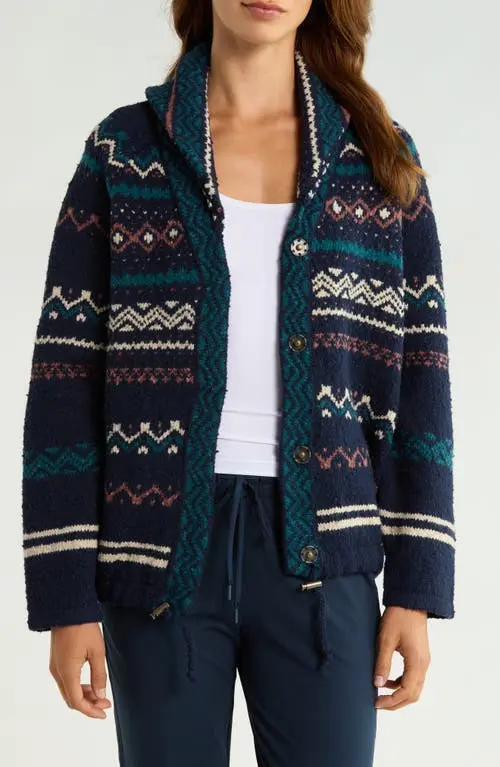 Prana Arctic Poppy Sweater Cardigan - Nautical