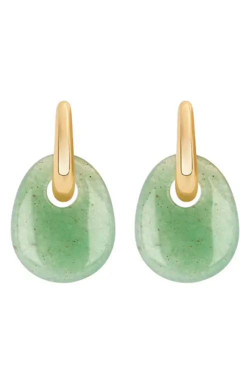 ATHRA LUXE Lapis Teardrop Hoop Earrings