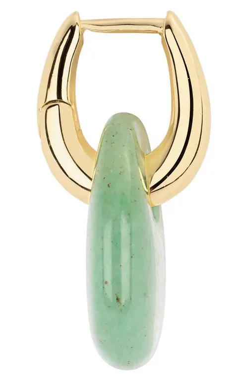 ATHRA LUXE Lapis Teardrop Hoop Earrings