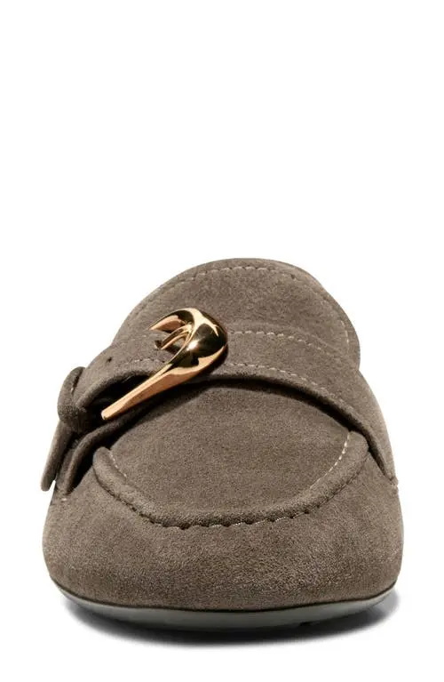 Cole Haan Grand Ambition Alette Buckle Loafer - Deep Olive Suede