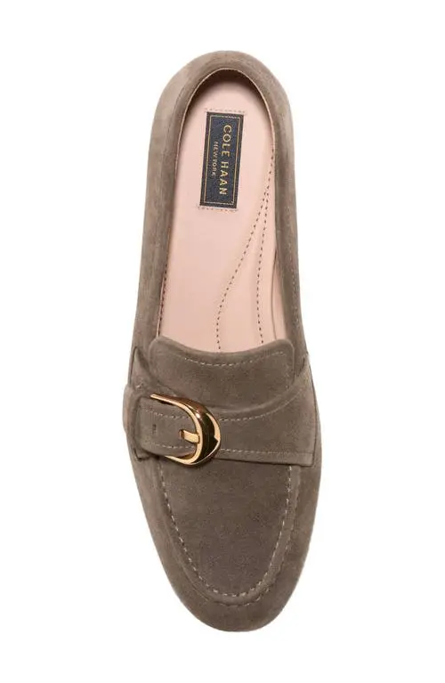 Cole Haan Grand Ambition Alette Buckle Loafer - Deep Olive Suede