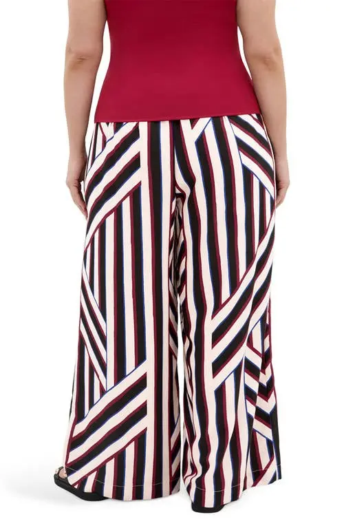 City Chic Haylee Striped Wide Leg Pants