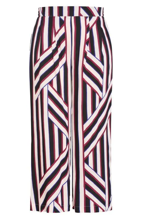 City Chic Haylee Striped Wide Leg Pants