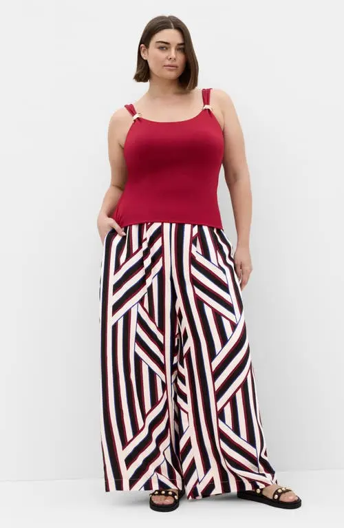 City Chic Haylee Striped Wide Leg Pants