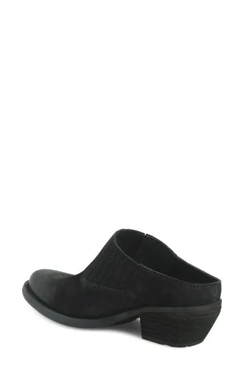 BØRN Monikah Leather Mule - Black Distressed
