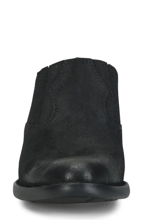 BØRN Monikah Leather Mule - Black Distressed