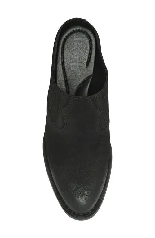 BØRN Monikah Leather Mule - Black Distressed