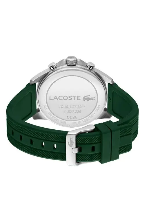 Lacoste Stainless Steel And Silicone Strap Watch - Green