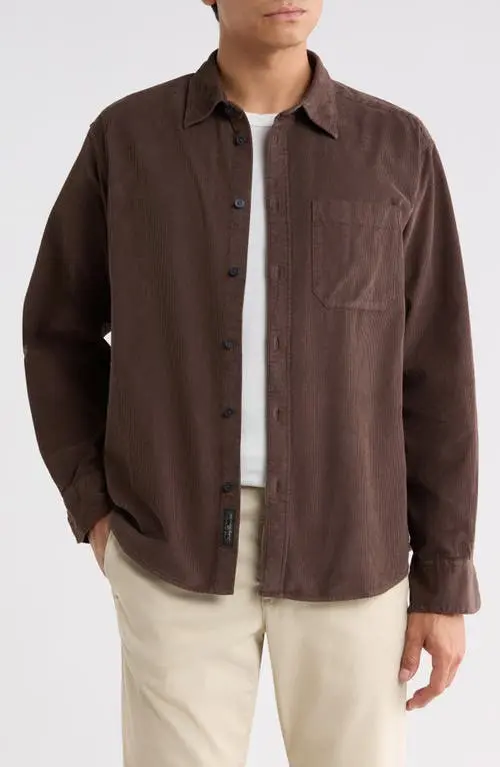 Rag & Bone Relaxed Corduroy Shirt Jacket - Brown