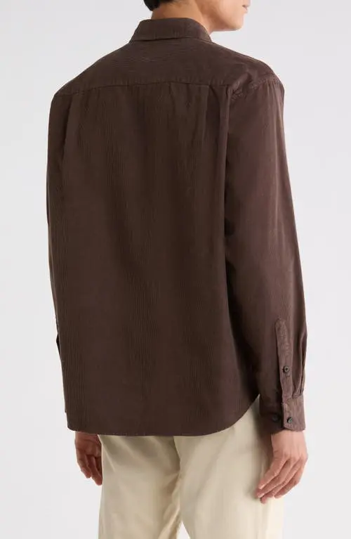 Rag & Bone Relaxed Corduroy Shirt Jacket - Brown