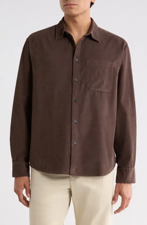 Rag & Bone Relaxed Corduroy Shirt Jacket - Brown