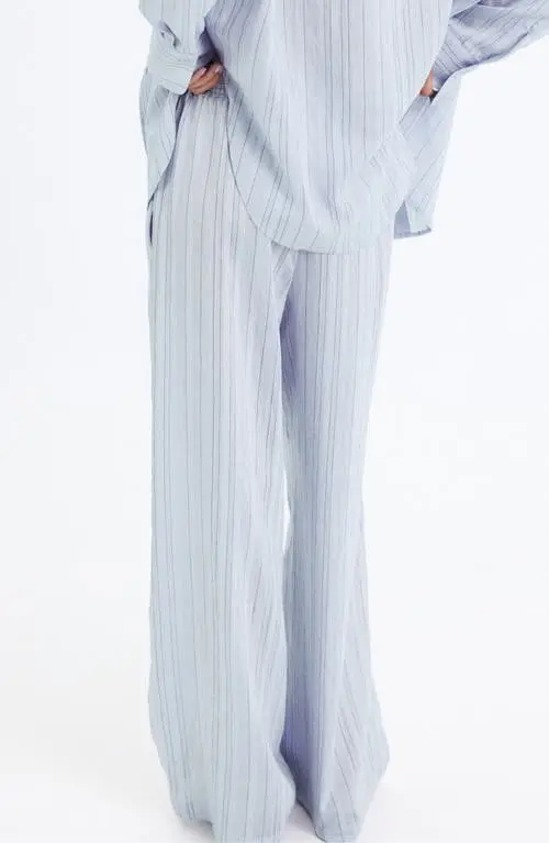 Mango Striped Straight Leg Trousers