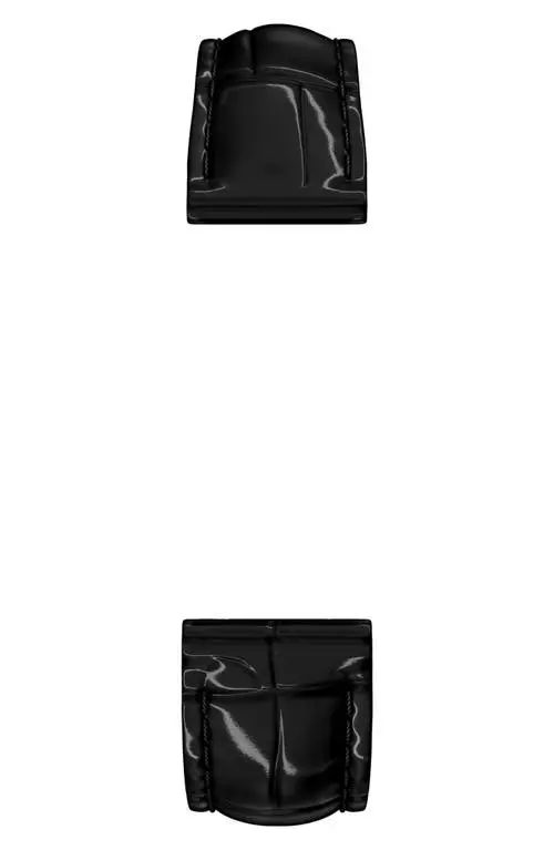 Michele Croc-embossed Leather Watchband - Black