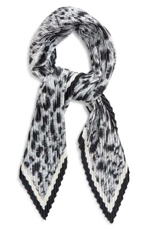 Echo Pleated Spots On Spots Diamond Silk Scarf - Silver