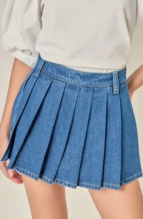 English Factory Pleated Miniskort
