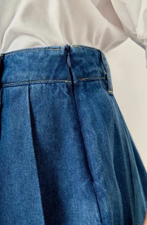 English Factory Pleated Miniskort