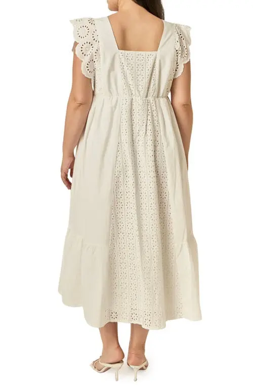 English Factory Eyelet Cotton Maxi Dress