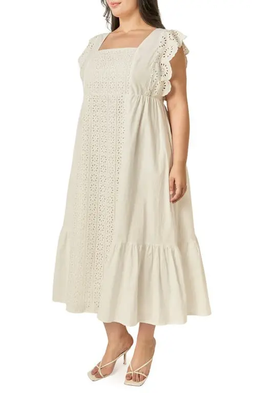 English Factory Eyelet Cotton Maxi Dress