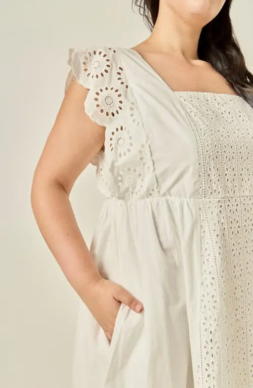 English Factory Eyelet Cotton Maxi Dress