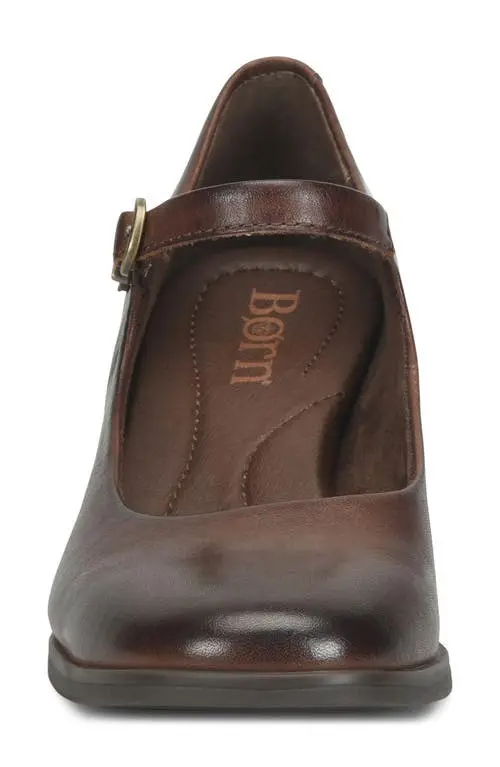 BØRN Laine Mary Jane Pump - Brown Leather
