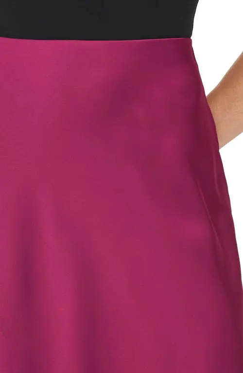 CECE DUPRAZ Bias Cut Satin Midi Skirt - Deep Mulberry