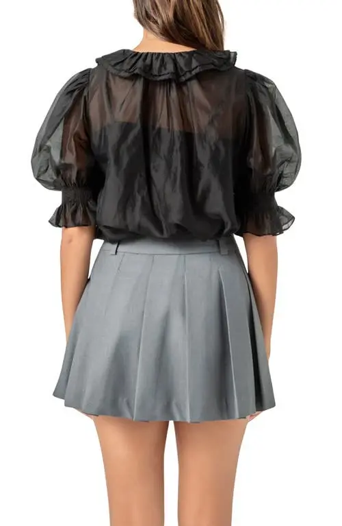 English Factory Ruffled Organza Top