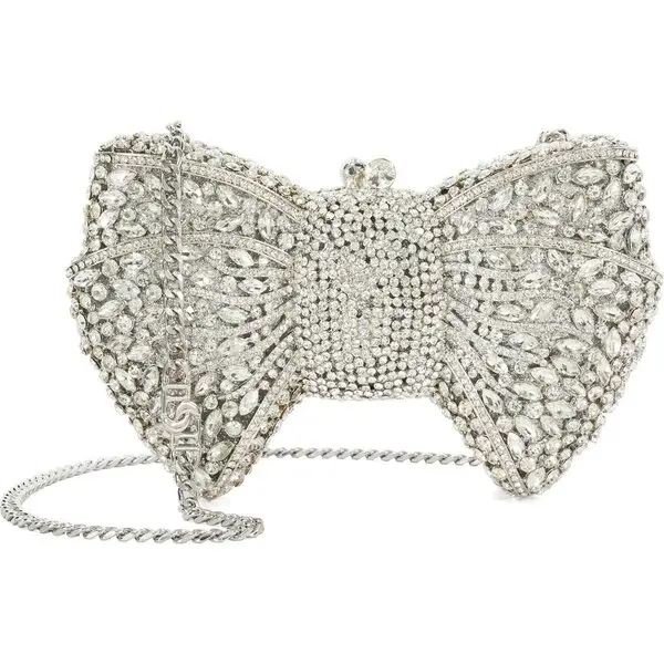 Dune London Enchant Crystal Bow Clutch