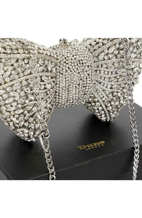 Dune London Enchant Crystal Bow Clutch