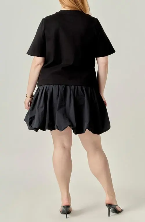 English Factory Bubble Mixed Media Minidress