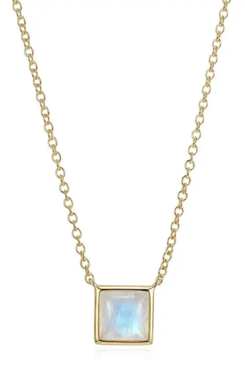 ST. MORAN 14k Gold Plated Square Pendant Necklace