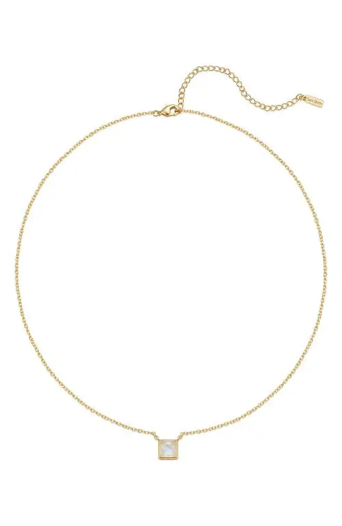 ST. MORAN 14k Gold Plated Square Pendant Necklace