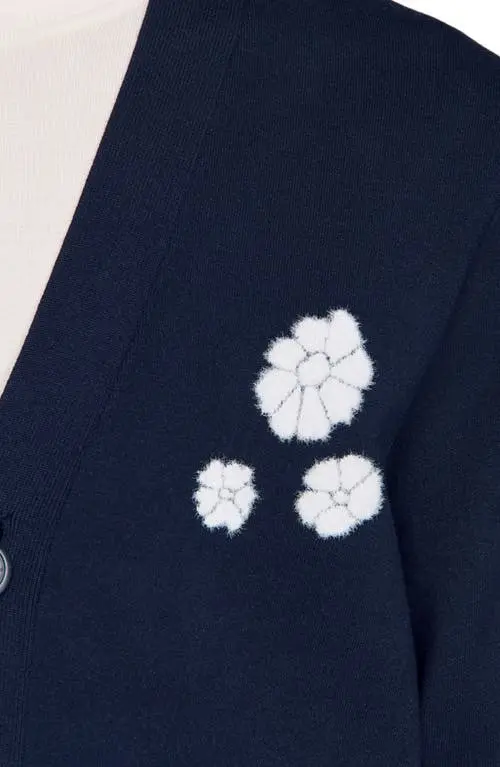 Sandro Cardigan With Floral Pattern