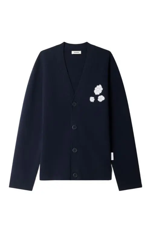 Sandro Cardigan With Floral Pattern