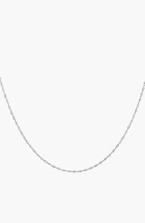 AURATE Barely There Chain Necklace - White