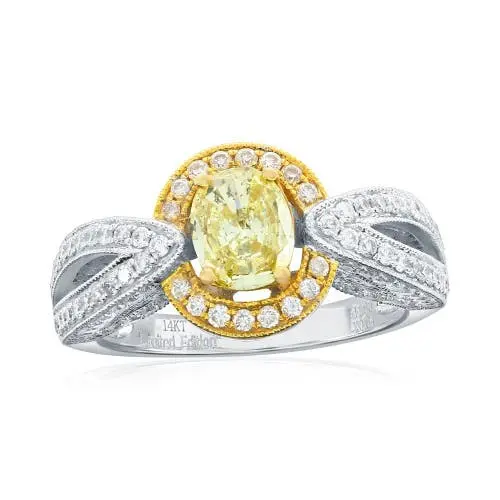 SOUZANA BY SUZY LEVIAN 14k White And Gold 0.64ct Diamond And 1.00cttw Diamond Ring - Yellow