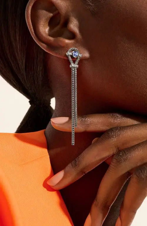 John Hardy Icon Tanzanite And Diamond Drop Earrings
