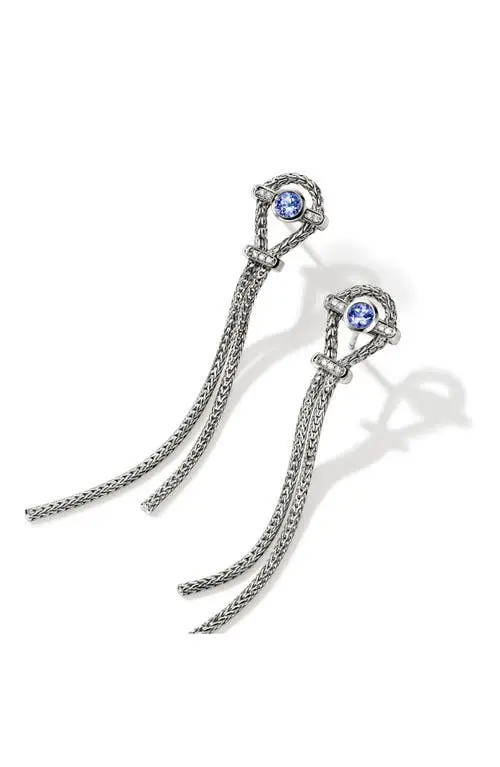 John Hardy Icon Tanzanite And Diamond Drop Earrings