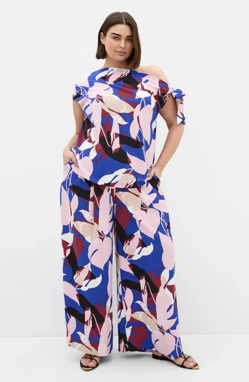 City Chic Printed Wide Leg Pants