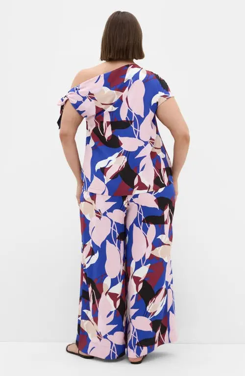 City Chic Printed Wide Leg Pants