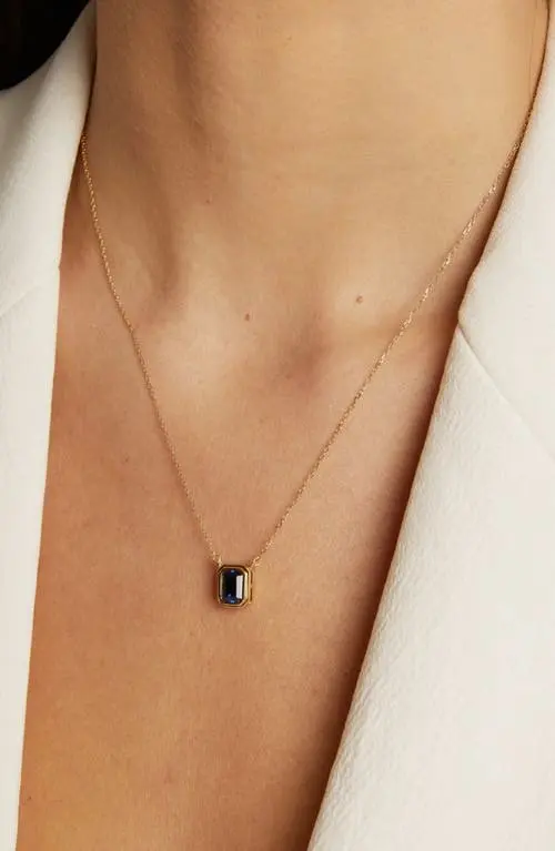 AURATE Lab Grown Blue Sapphire Heirloom Necklace